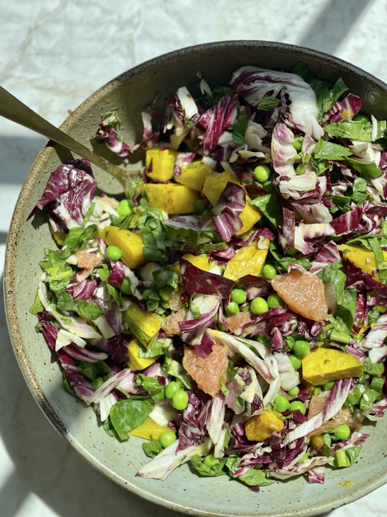 Light Summer Salad with Peas, Kabocha Squash, Grapefruit and Mint ...