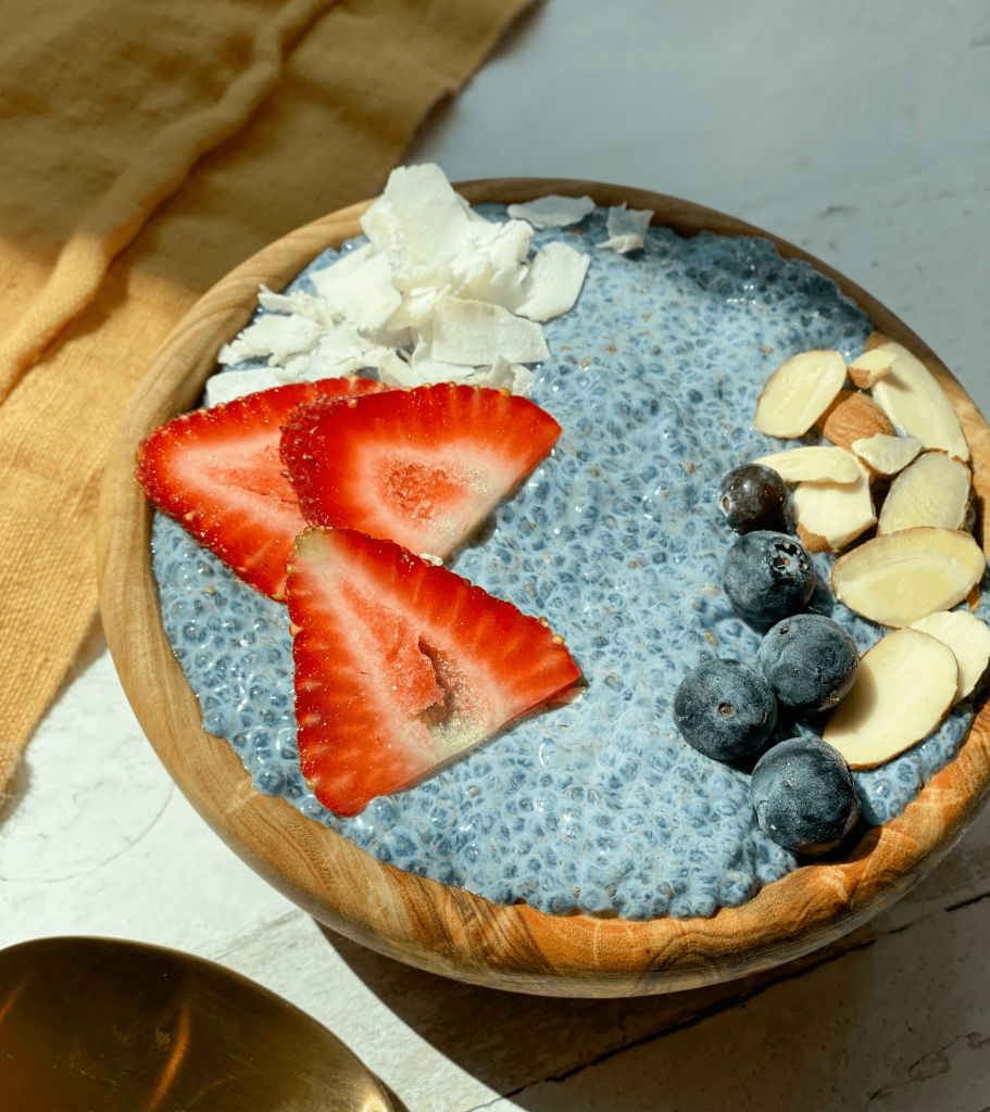 Butterfly Pea Powder Chia Pudding | Shayna's Kitchen
